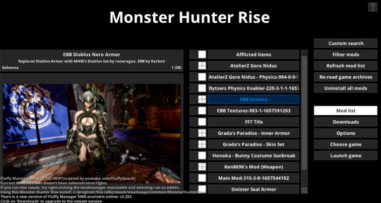 【モンハンライズSB】高クオリティ衣装mod「EBB」シリーズ導入方法の解説！ふさふさなブログ